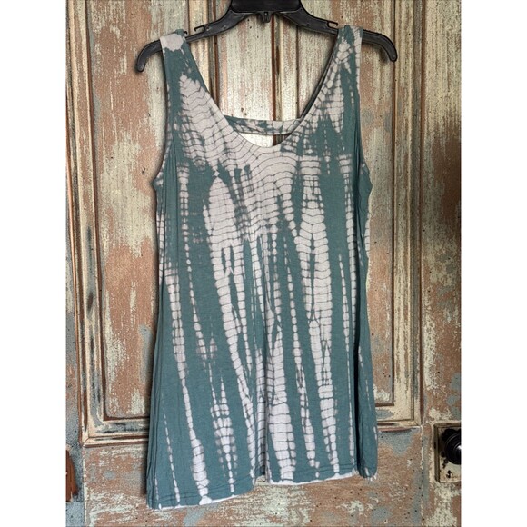 Tie-Dye | Tops | Raya Sun Teal And Cream L Tie Dye Tank Tunic | Poshmark